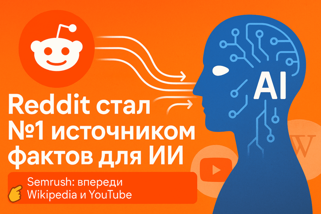 Откуда ИИ берет факты: Reddit уверенно обходит Wikipedia и YouTube ...